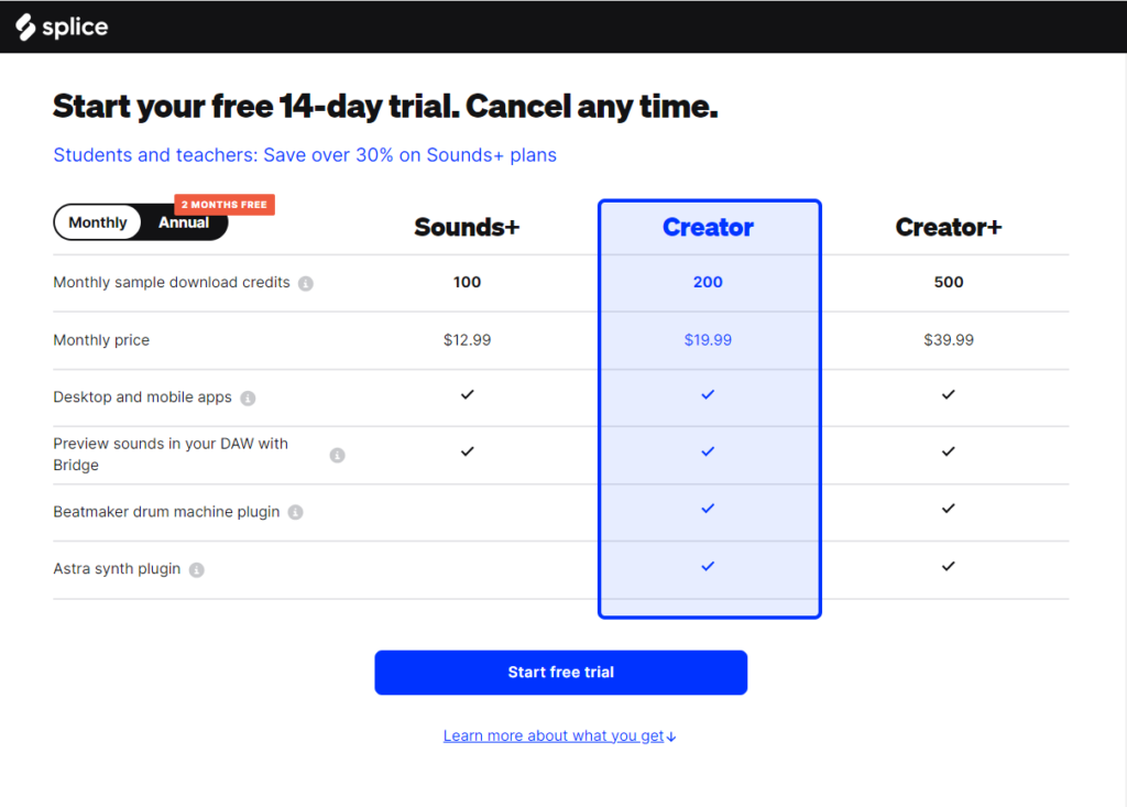 【Splice】サブスク型サンプル音源配信サービス!特徴・料金・プランの違いは?